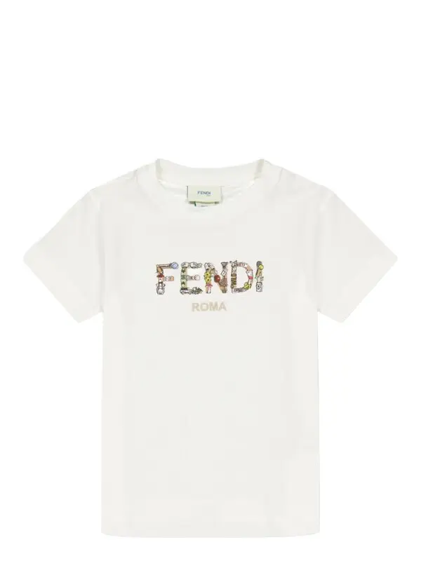 Fendi Logo Crew Neck T-shirt - White