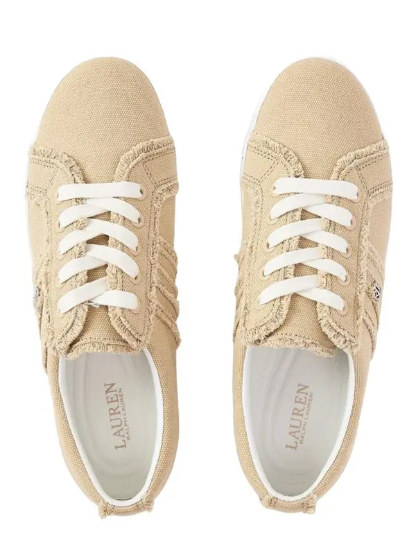 Ralph Lauren Janson Lace-up Court Trainers - Nude