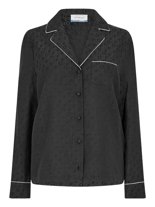 Off-White Classic Collar Pajama Shirt - Black