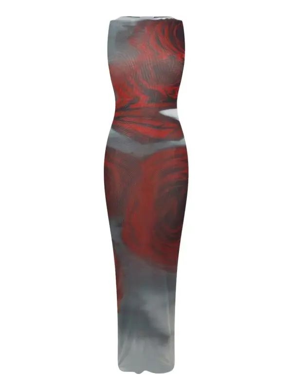 JEAN PAUL GAULTIER Sleeveless Boat Neck Dress - Red