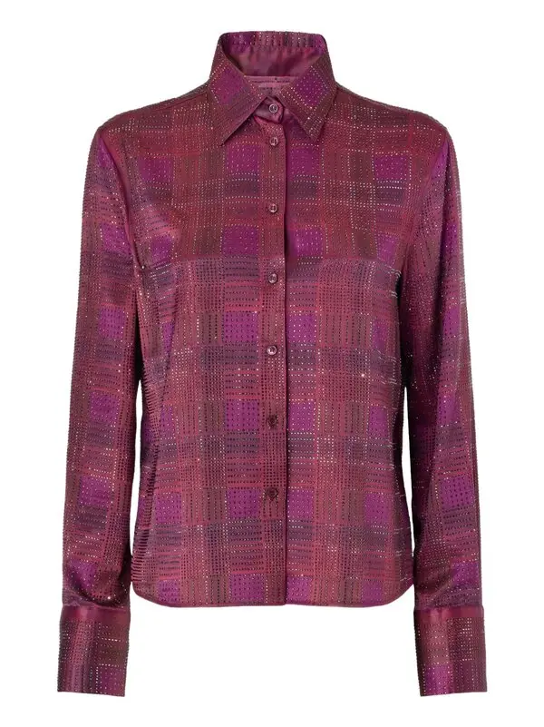 Ermanno Scervino Strass Pattern Button-up Shirt - Red