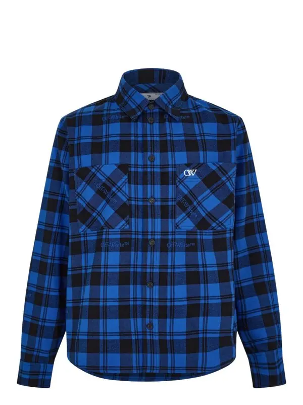 Off-White Arrows Plaid Shirt - Blue