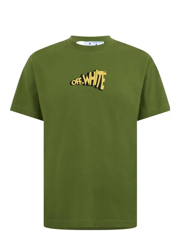 Off-White Logo Short Sleeve T-shirt - Green