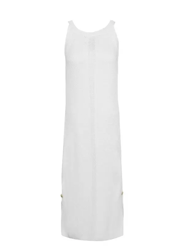 Barbour Dakota Knitted Midi Dress - White