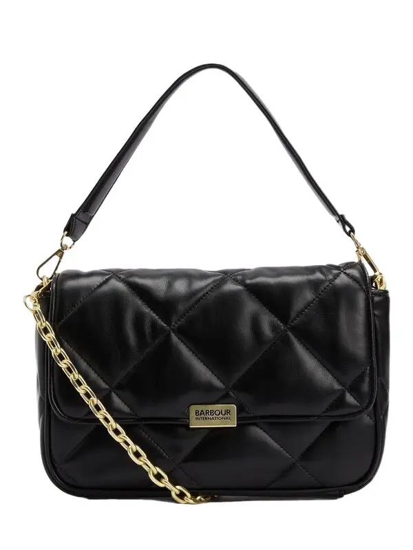 Barbour International Quilted Shoulder Bag - Black