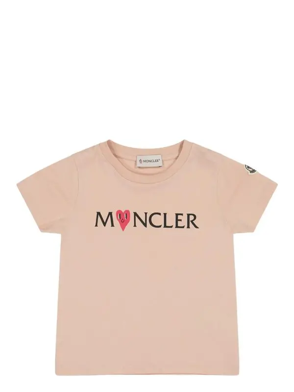 Moncler Logo Crew Neck T-shirt - Nude