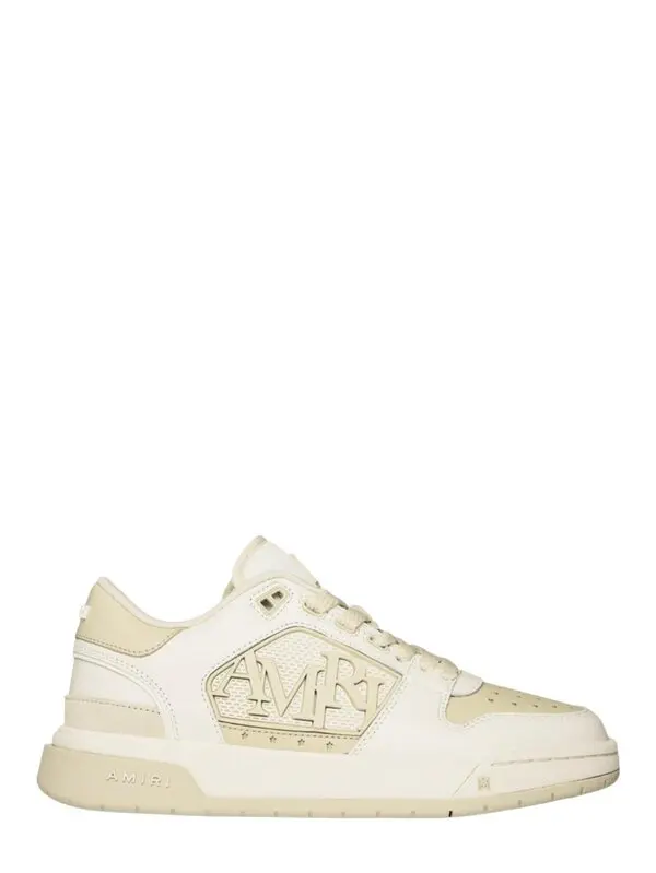 Amiri Two-tone Leather Low-top Sneakers - White