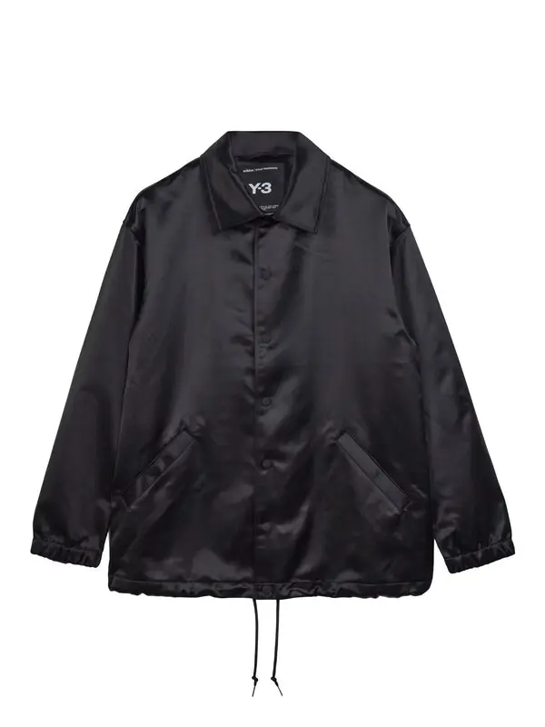 Y3 Graphic Print Satin Jacket - Black