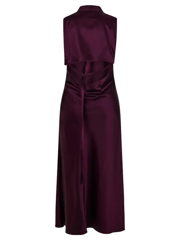 Off-White Sleeveless Maxi Dress - Black