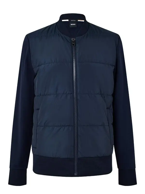 Hugo Boss Quilted Zip-up Jacket - Black