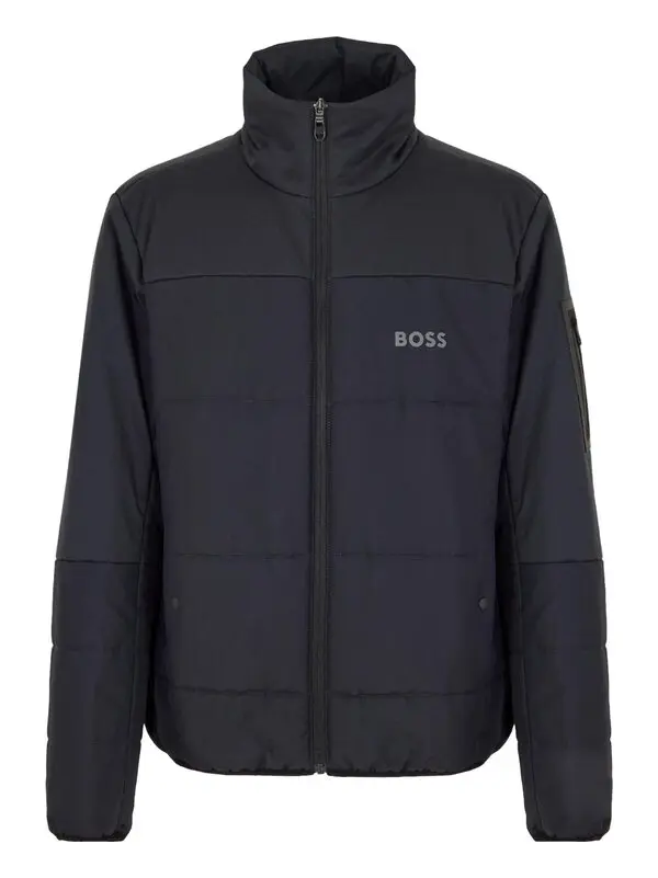 Hugo Boss Stand Collar Padded Jacket - Black
