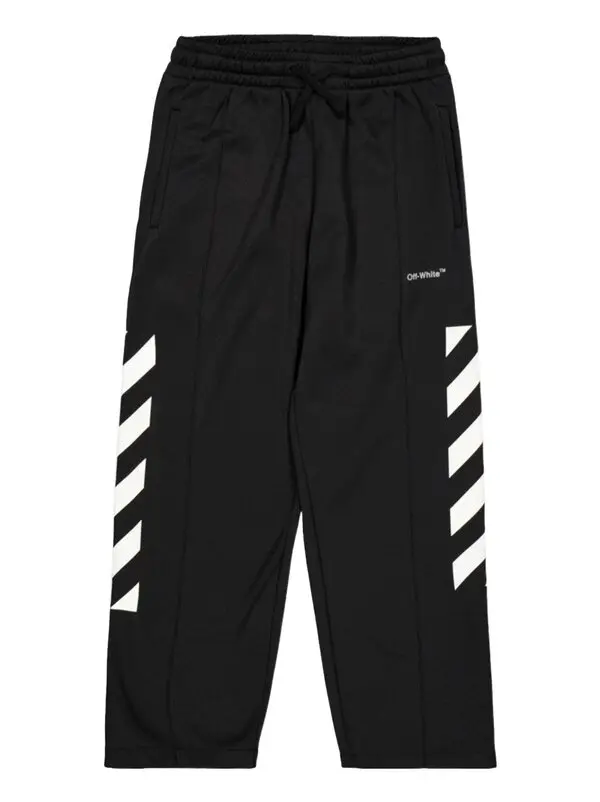 Off-White Diagonal Stripe Track Pants - Black