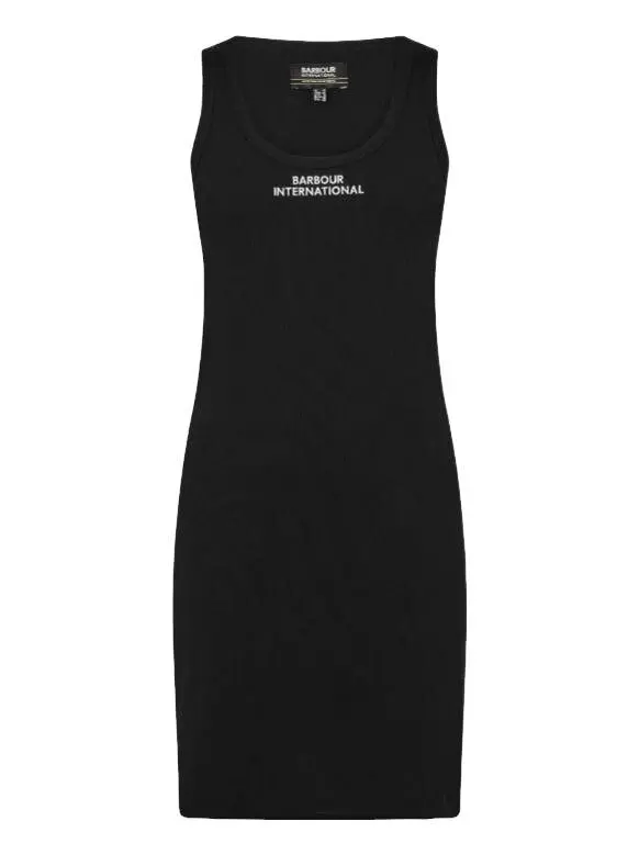 Barbour Sleeveless Round Neck Ribbed Dress - Black