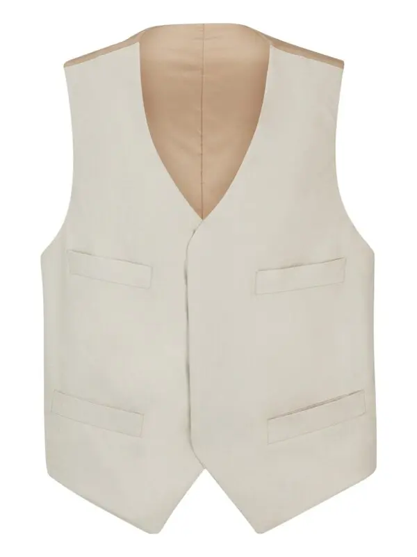 Hugo Boss Tailored Waistcoat - White