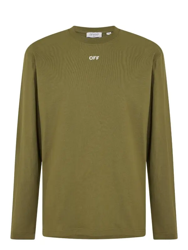 Off-White Long-sleeved T-shirt - Green