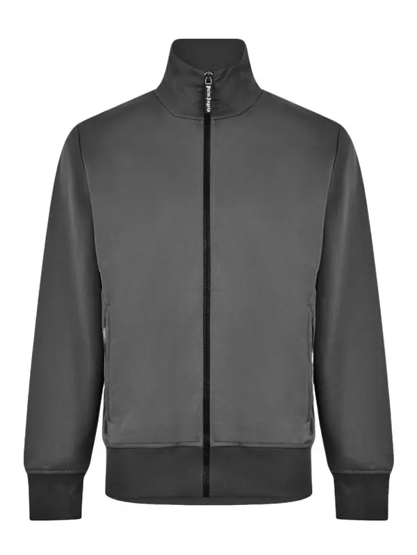 Palm Angels Curved Logo Track Jacket - Black