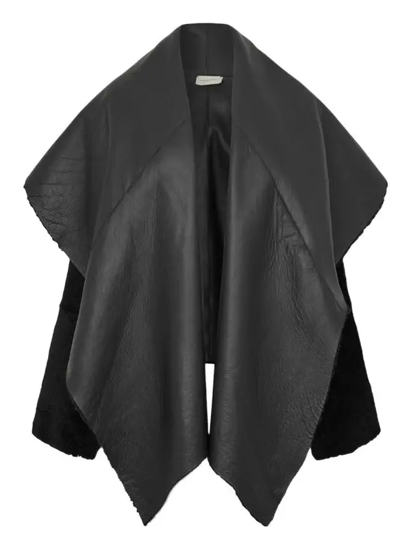 Magda Butrym Hooded Leather Jacket - Black