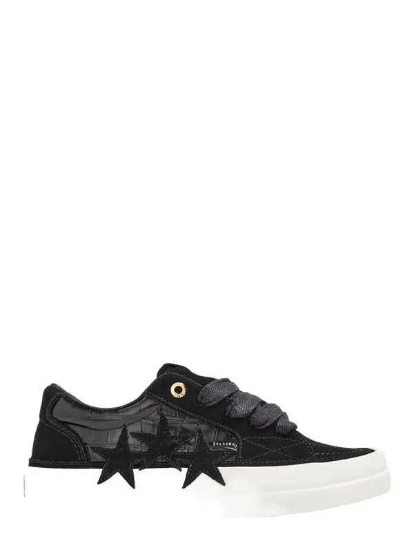 Amiri Star Patchwork Low Top Sneakers - Black