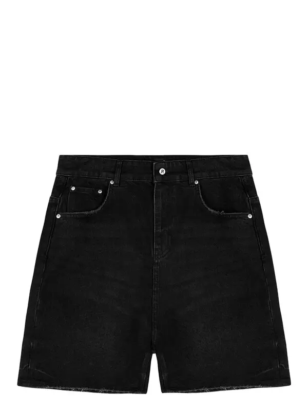 REPRESENT Washed Denim Knee-length Shorts - Black