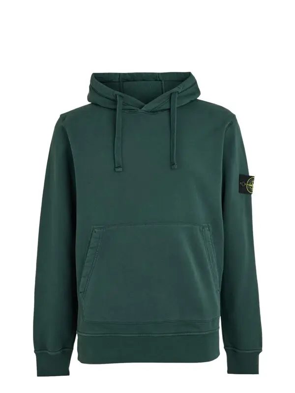 Stone Island Logo Hoodie - Green