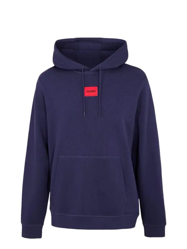 Hugo Boss Overhead Hoodie With Kangaroo Pocket - Blue