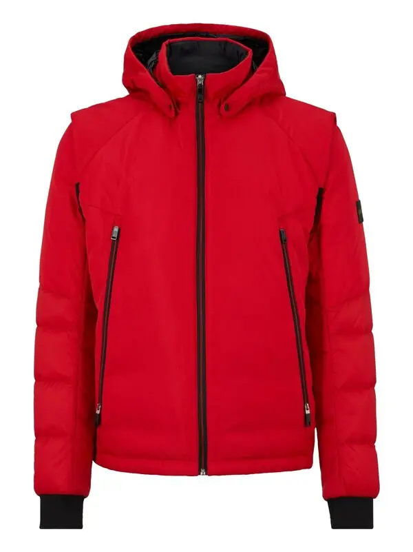 Hugo Boss Hooded Puffer Jacket - Red