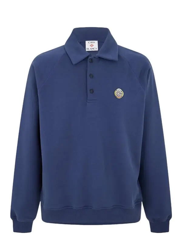 Casablanca Logo Patch Sweatshirt - Blue