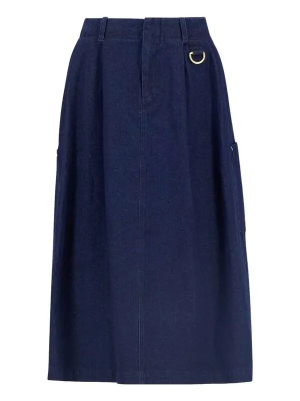 Barbour Belt Loop Midi Skirt - Blue