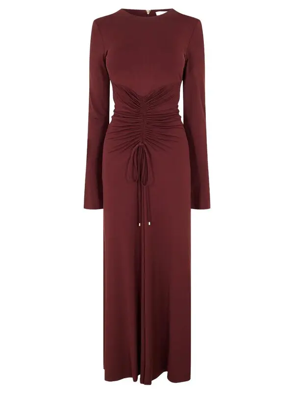 Max Mara Stretch Jersey Maxi Dress - Red