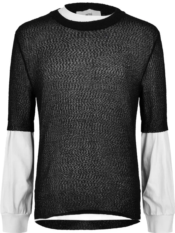 AMI Paris Crewneck T Sn99 - Black