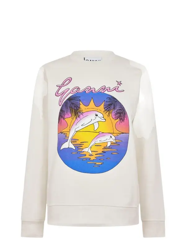 GANNI Sweatshirt - White