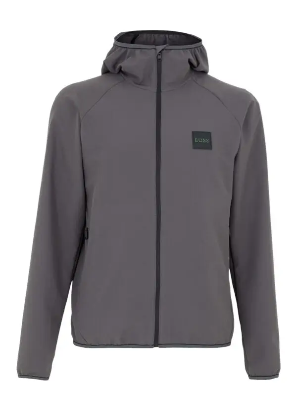 Hugo Boss Hooded Zip-up Jacket - Black