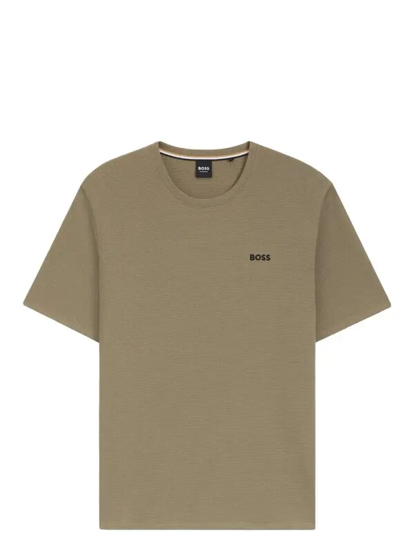 Hugo Boss Logo Crew-neck T-shirt - Brown