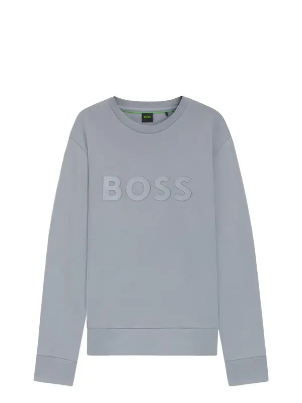 Hugo Boss Stretch Cotton Logo Sweatshirt - Gray
