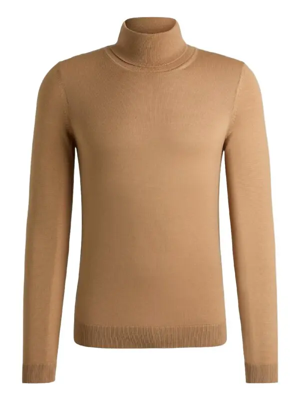 Hugo Boss Fine Knit Turtleneck Sweater - Nude