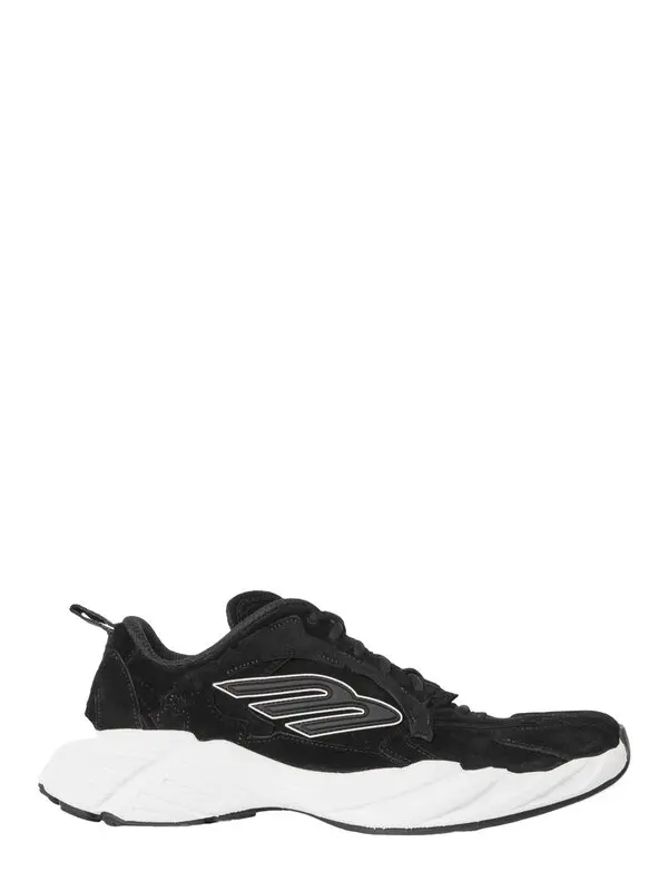 Balenciaga Suede And Mesh Chunky Sneakers - Black
