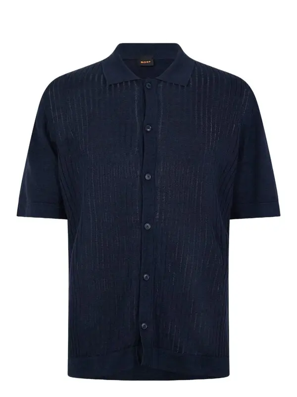 Hugo Boss Solid-color Camisino - Black