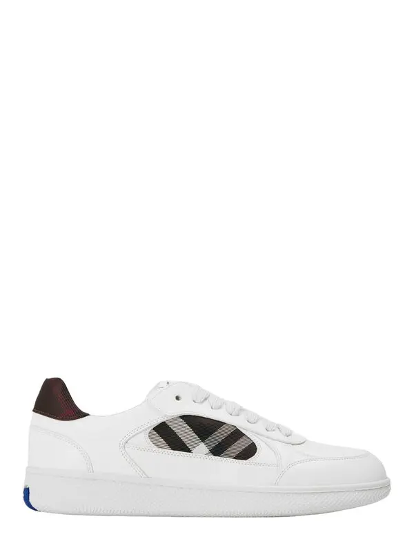 Burberry Terrace" Sneakers With Iconic Check Detail - White