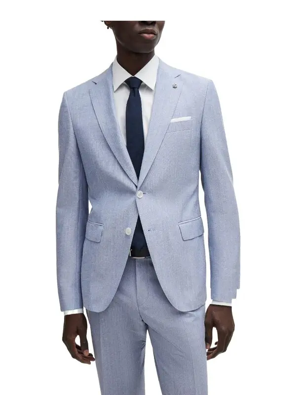 Hugo Boss Single-breasted Blazer - Gray