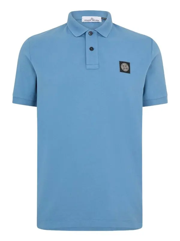 Stone Island Logo Polo Shirt - Blue