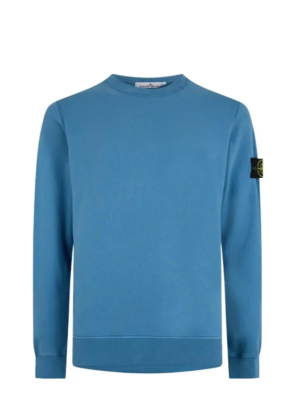 Stone Island Logo Crew Sweatshirt - Blue