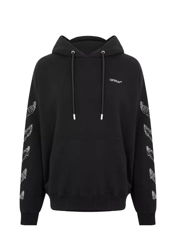 Off-White Scrib Diag Over-the-head Hoodie - Black
