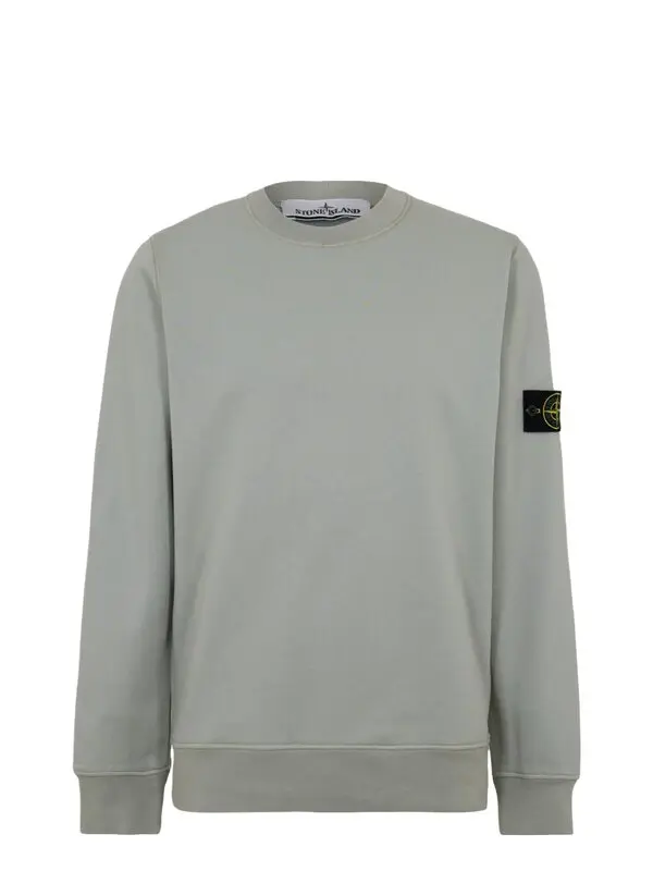 Stone Island Logo Crew Neck Sweatshirt - Gray