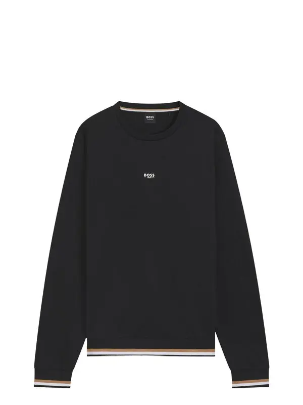 Hugo Boss Long Sleeve Sweatshirt With Logo Detail - Black