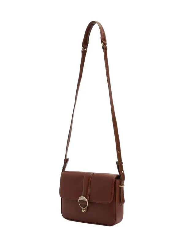 Barbour Rosa Leather Crossbody Bag - Red