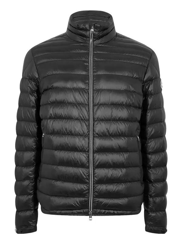Moncler Long Sleeve Puffer Jacket With Stand Collar - Black