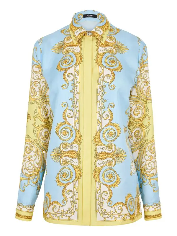 Versace Printed Silk Shirt - Multicolor