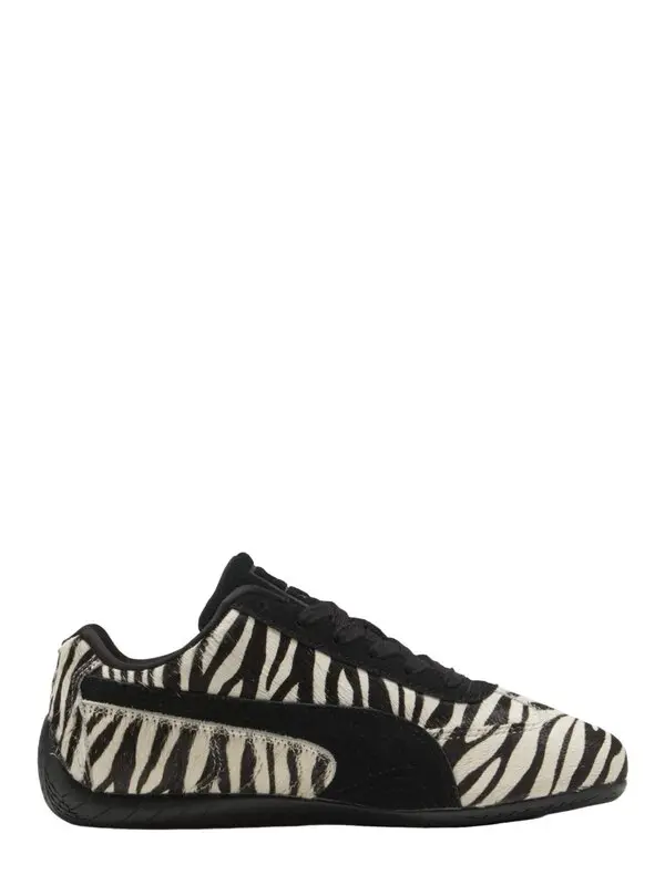 PUMA Speedcat Low-top Zebra Print Sneakers - Black