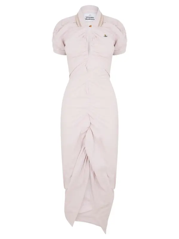 VIVIENNE WESTWOOD Pleated Maxi Dress With Turn-down Collar - No