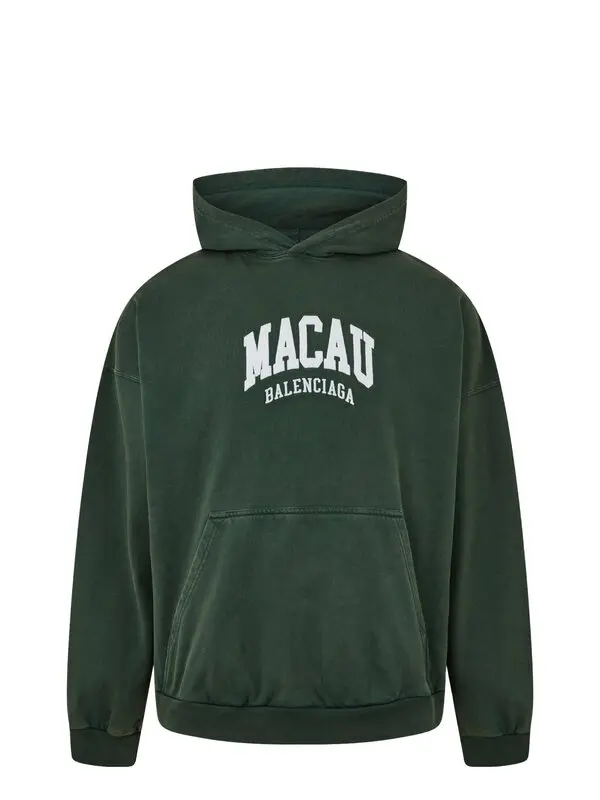 Balenciaga Over The Head Hoodie - Green